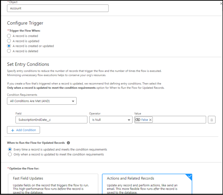 Schedule Triggered Flow in Salesforce